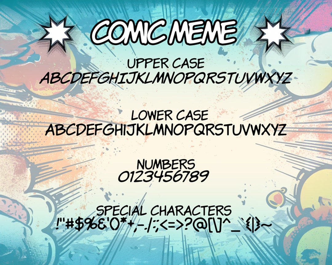 Comic Book Font | OTF/TTF | Comic Meme | Cartoon Font | Funny Comic ...