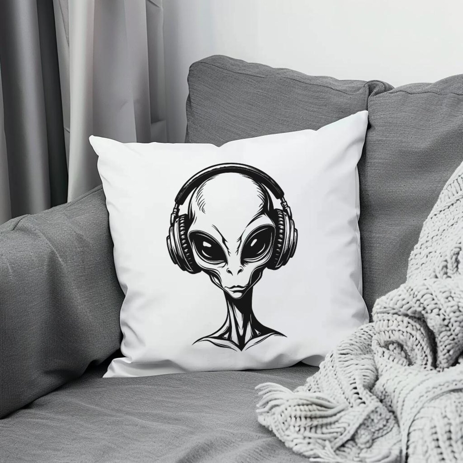 Alien Headphones | SVG PNG JPG | Headphones Alien | Alien | Alien T ...