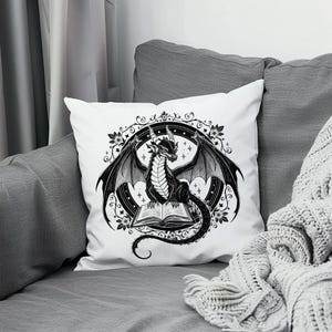 Book Reading Dragon | SVG PNG JPG | Dragon Art | Gothic T-shirt Design ...