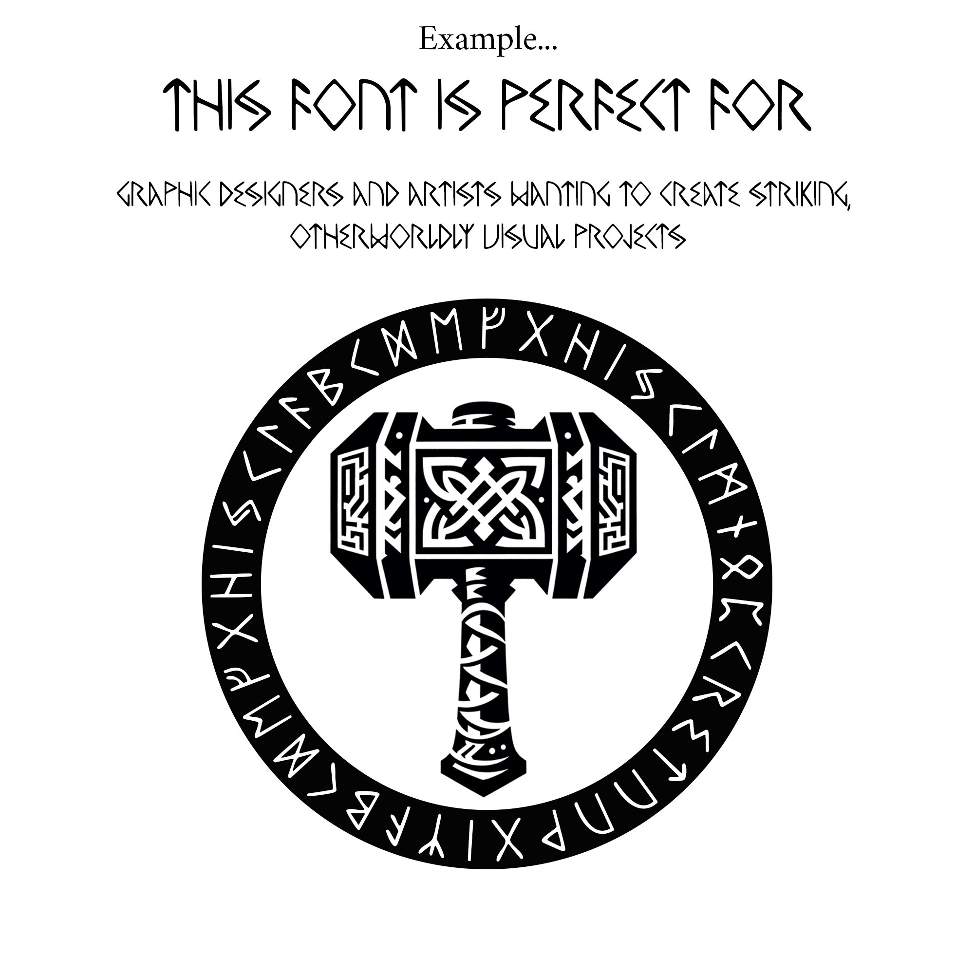 Viking Font OTF/TTF Elder Futhark Nordic Font Rune Alphabet Runes Norse ...