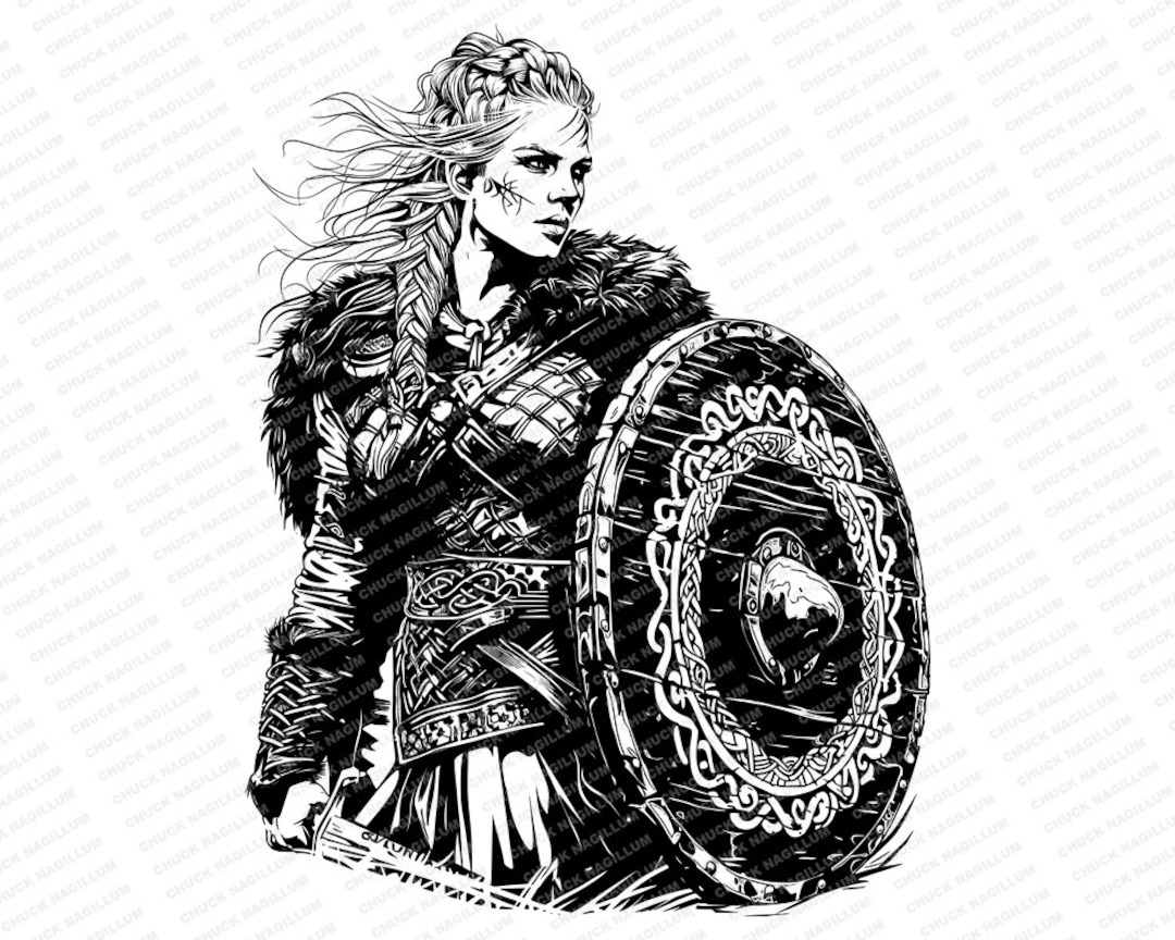 Viking Maiden | PNG | Sublimation | Shield Maiden | Female Warrior ...