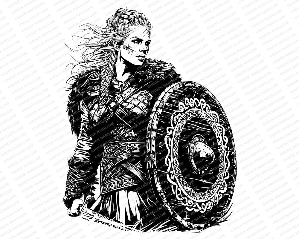 Viking Maiden | PNG | Sublimation | Shield Maiden | Female Warrior ...