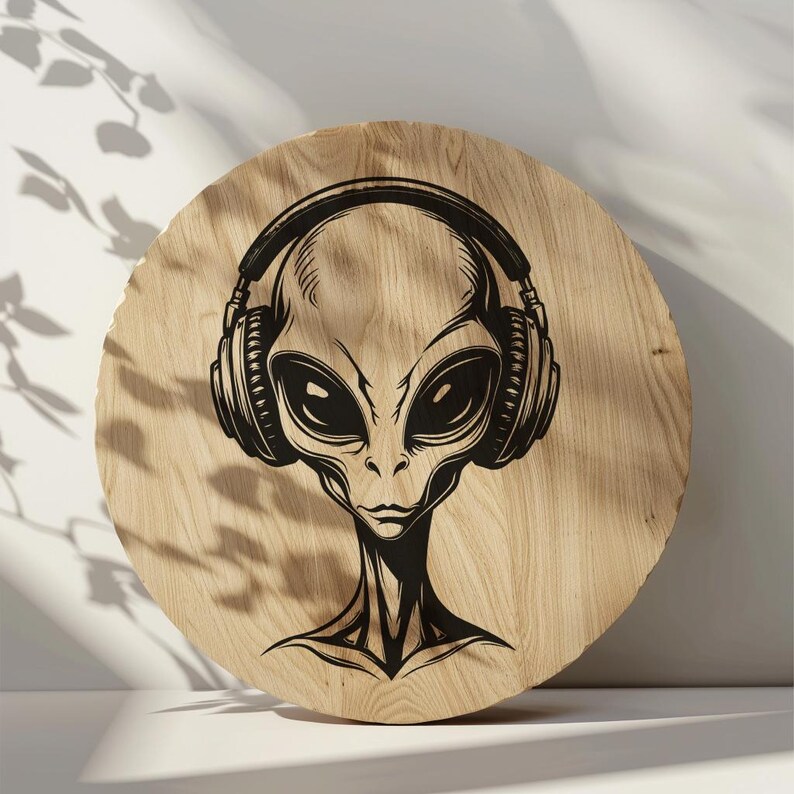 Alien Headphones | SVG PNG JPG | Headphones Alien | Alien | Alien T ...