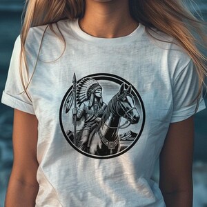 Native American | SVG PNG JPG | Horseback Warrior | Western Decor ...