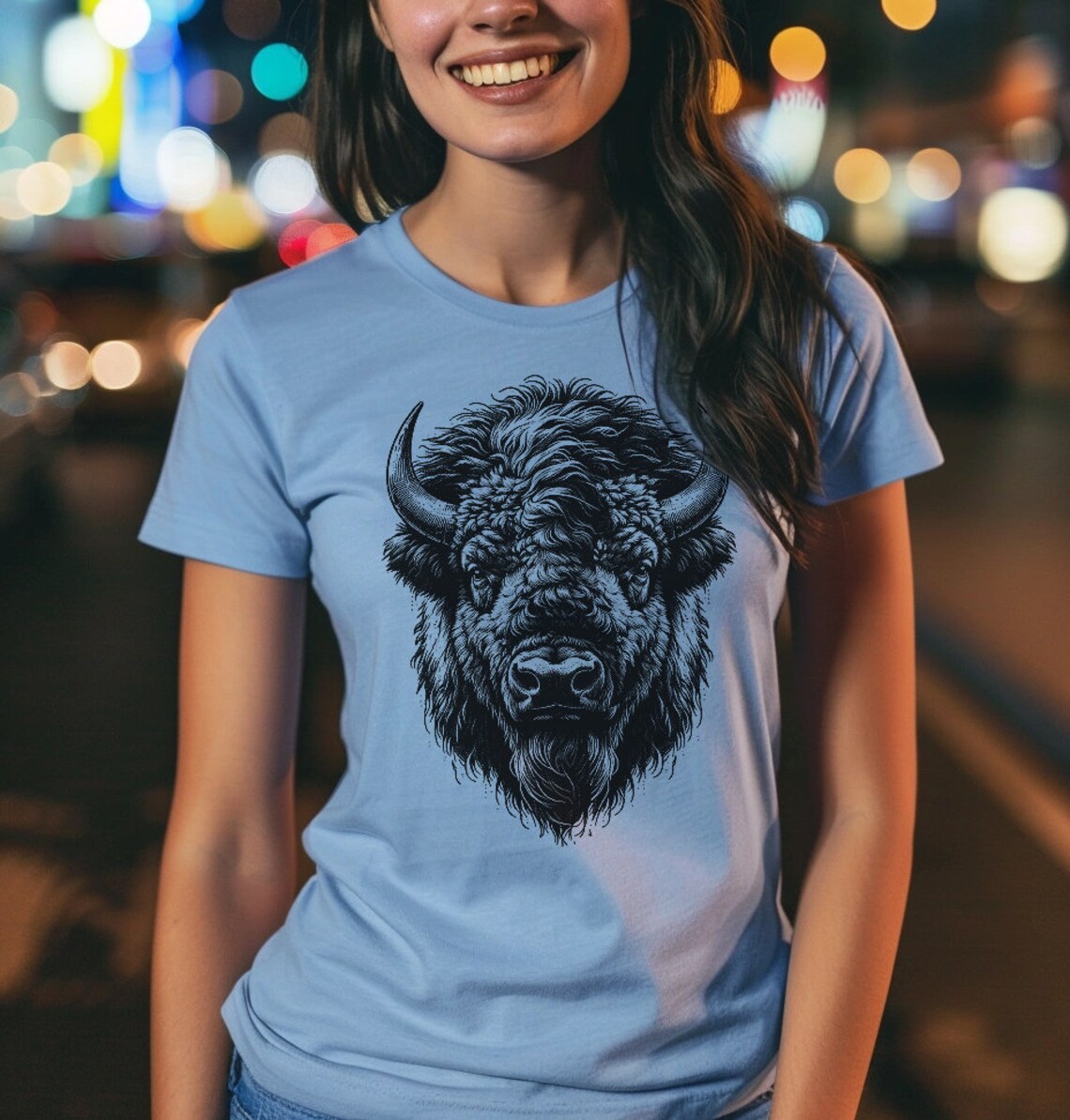 Buffalo Portrait | SVG PNG JPG | Bison Download | Buffalo Design ...