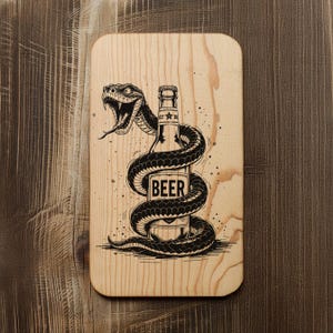 Beer Snake | SVG PNG JPG | Beer Bottle | Coiled Snake | Beer Art | Heat ...