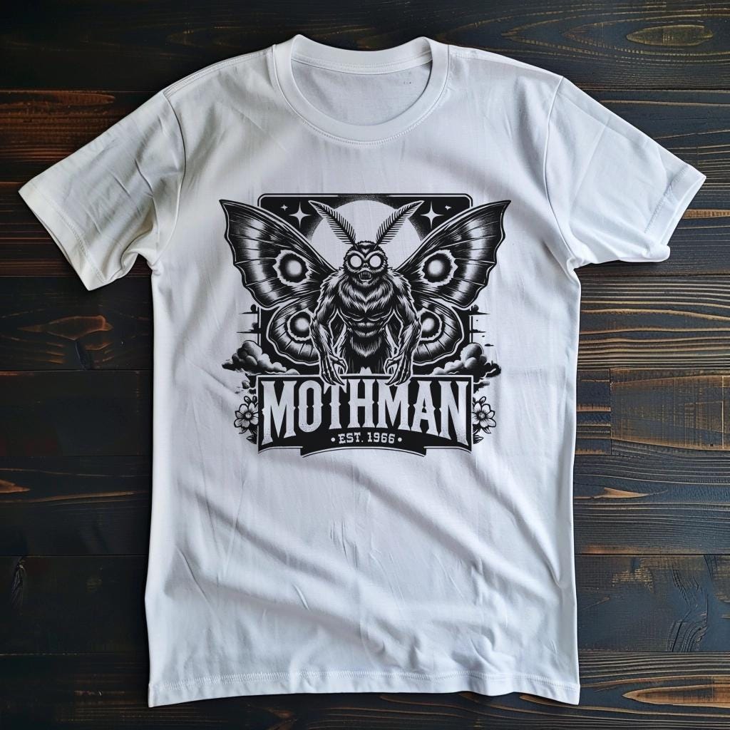 Mothman SVG PNG JPG Mothman Est. 1966 Cryptids Mothman T-shirt Design ...