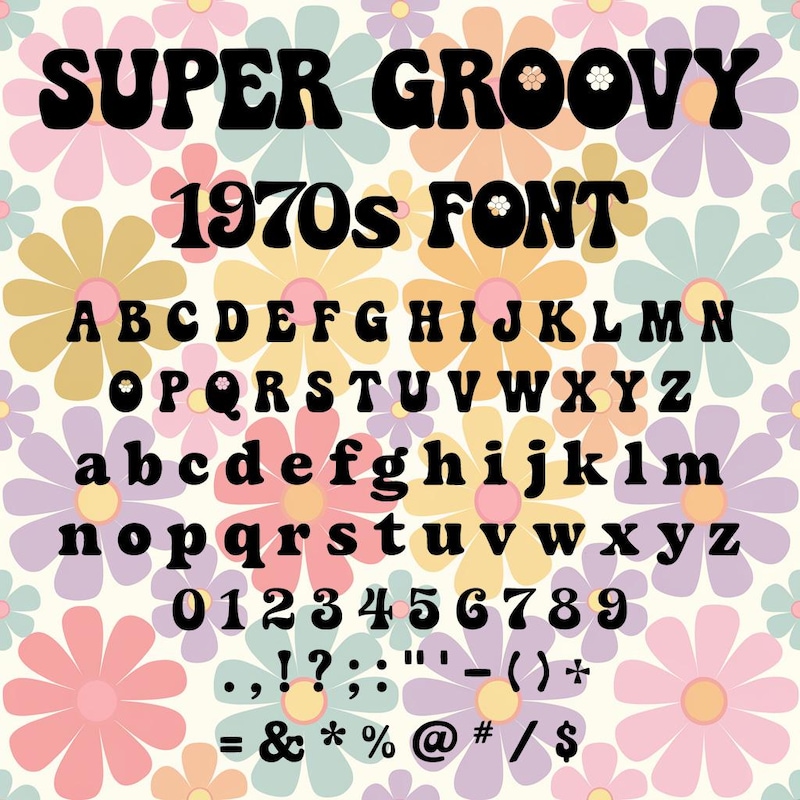 70s Font - Etsy