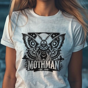Mothman | SVG PNG JPG | Mothman Est. 1966 | Cryptids | Mothman T-shirt ...