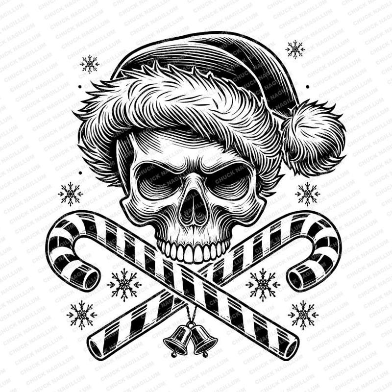 Skull Christmas T Shirts - Etsy
