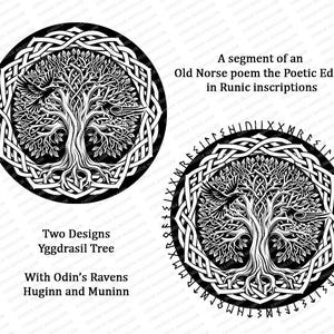 Viking Tree | SVG PNG JPG | Yggdrasil | Odin Ravens | Viking Art ...