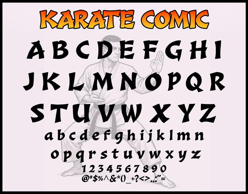 Karate Font | OTF/TTF/PNG | Karate Comic Font | Bold Font | Comicbook ...