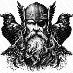 Odin Portrait | SVG JPG PNG | Odin Download | Odin T-shirt Design ...