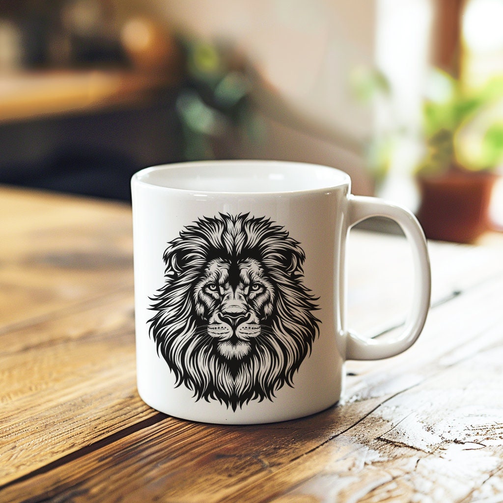 Lion Portrait | SVG PNG JPG | Lion Download | Lion Design | Wildlife ...