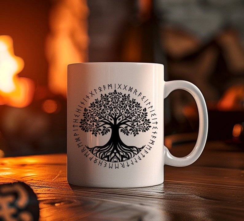 Norse Tree SVG JPG PNG Yggdrasil Sacred Tree Viking Art Sublimation the ...