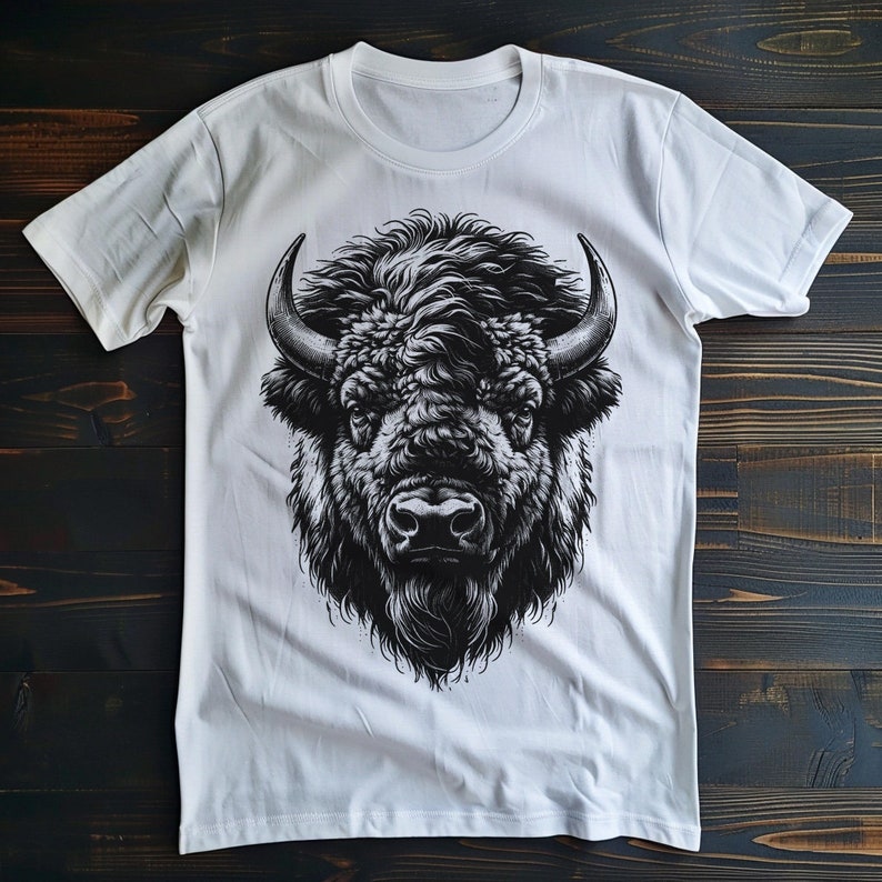 Buffalo Portrait | SVG PNG JPG | Bison Download | Buffalo Design ...