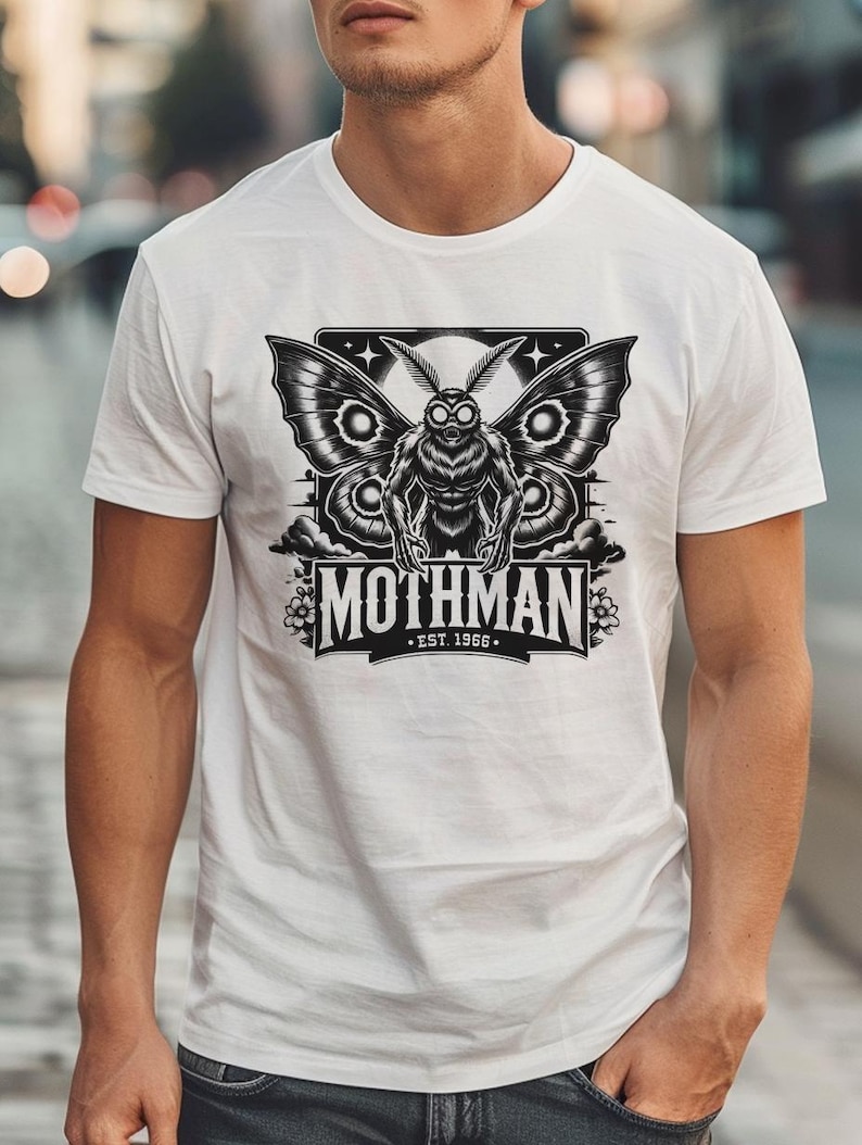 Mothman | SVG PNG JPG | Mothman Est. 1966 | Cryptids | Mothman T-shirt ...