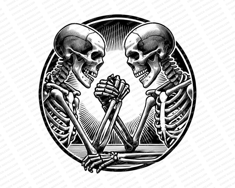Arm Wrestling SVG PNG JPG Skeleton Arm Wrestling Cut File Arm Wrestling ...
