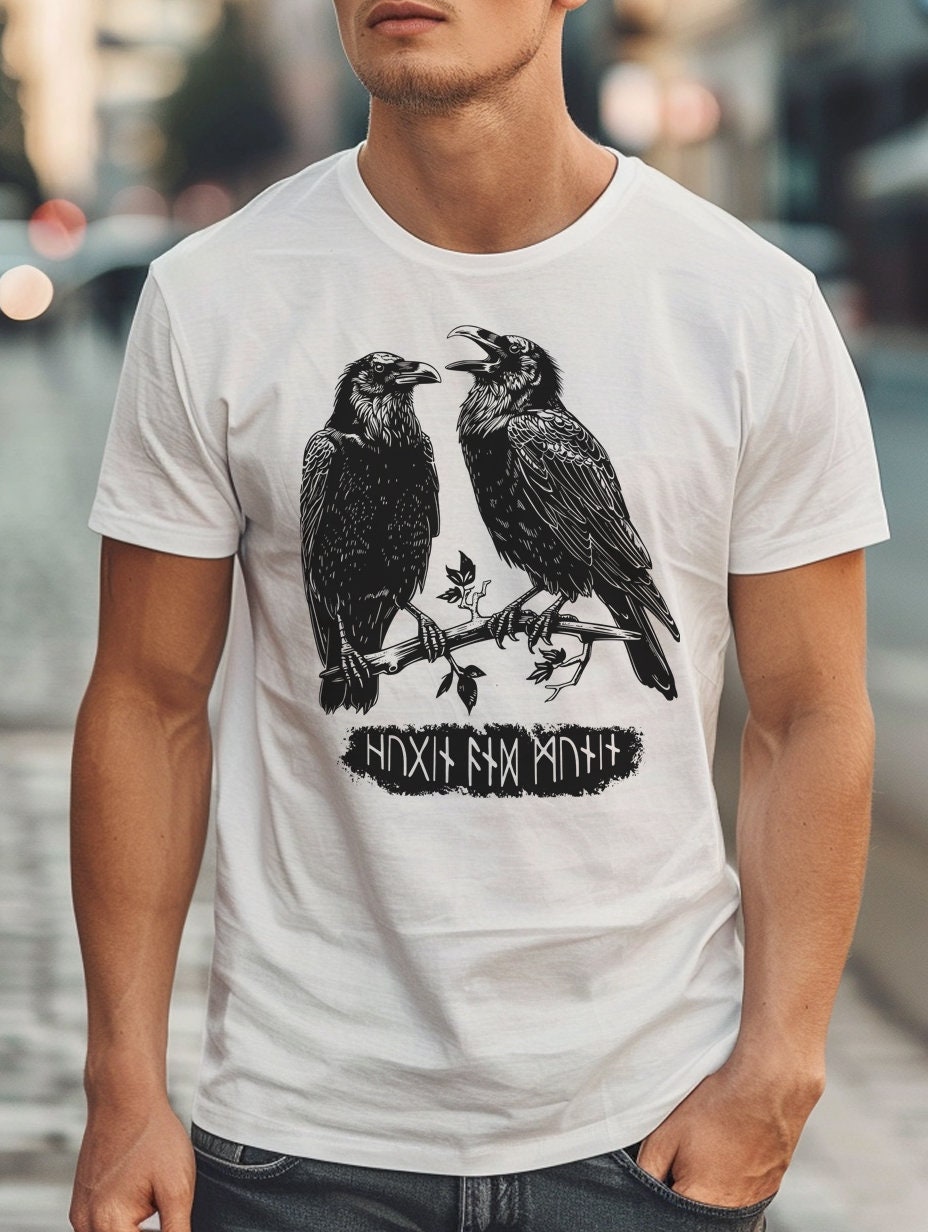 Ravens SVG JPG PNG Hugin and Munin Odin's Ravens Raven Art Raven ...