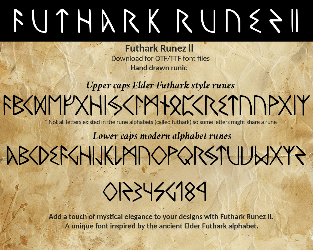 Viking Font | OTF/TTF | Elder Futhark | Nordic Font | Rune Alphabet ...