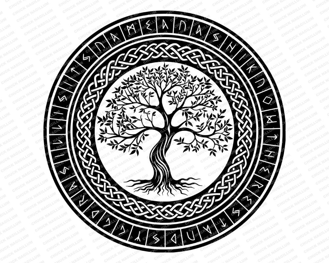 Viking Tree | SVG JPG PNG | Yggdrasil | Sacred Tree | Norse Art ...