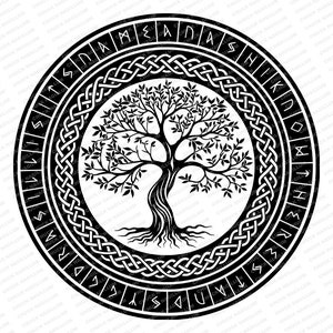 Viking Tree | SVG JPG PNG | Yggdrasil | Sacred Tree | Norse Art ...