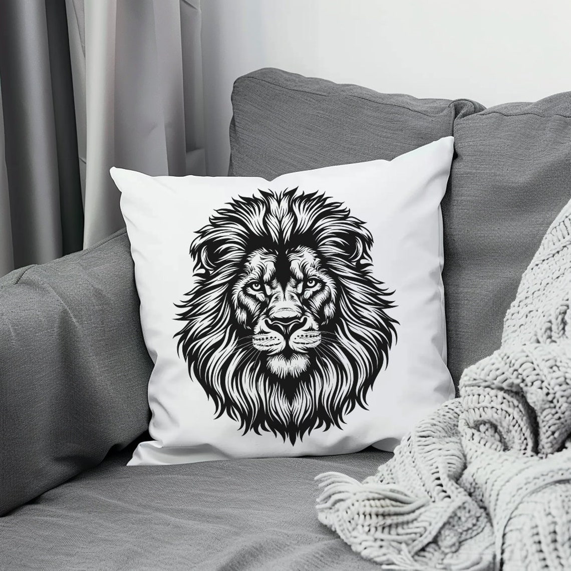Lion Portrait | SVG PNG JPG | Lion Download | Lion Design | Wildlife ...