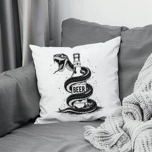 Beer Snake | SVG PNG JPG | Beer Bottle | Coiled Snake | Beer Art | Heat ...