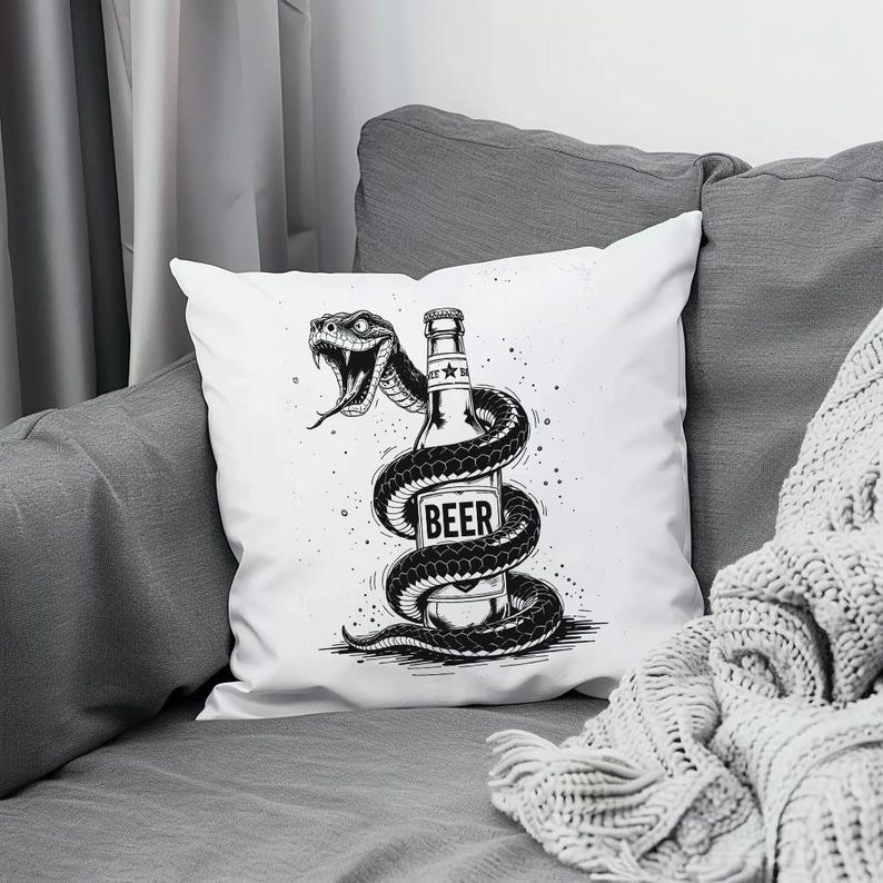 Beer Snake | SVG PNG JPG | Beer Bottle | Coiled Snake | Beer Art | Heat ...