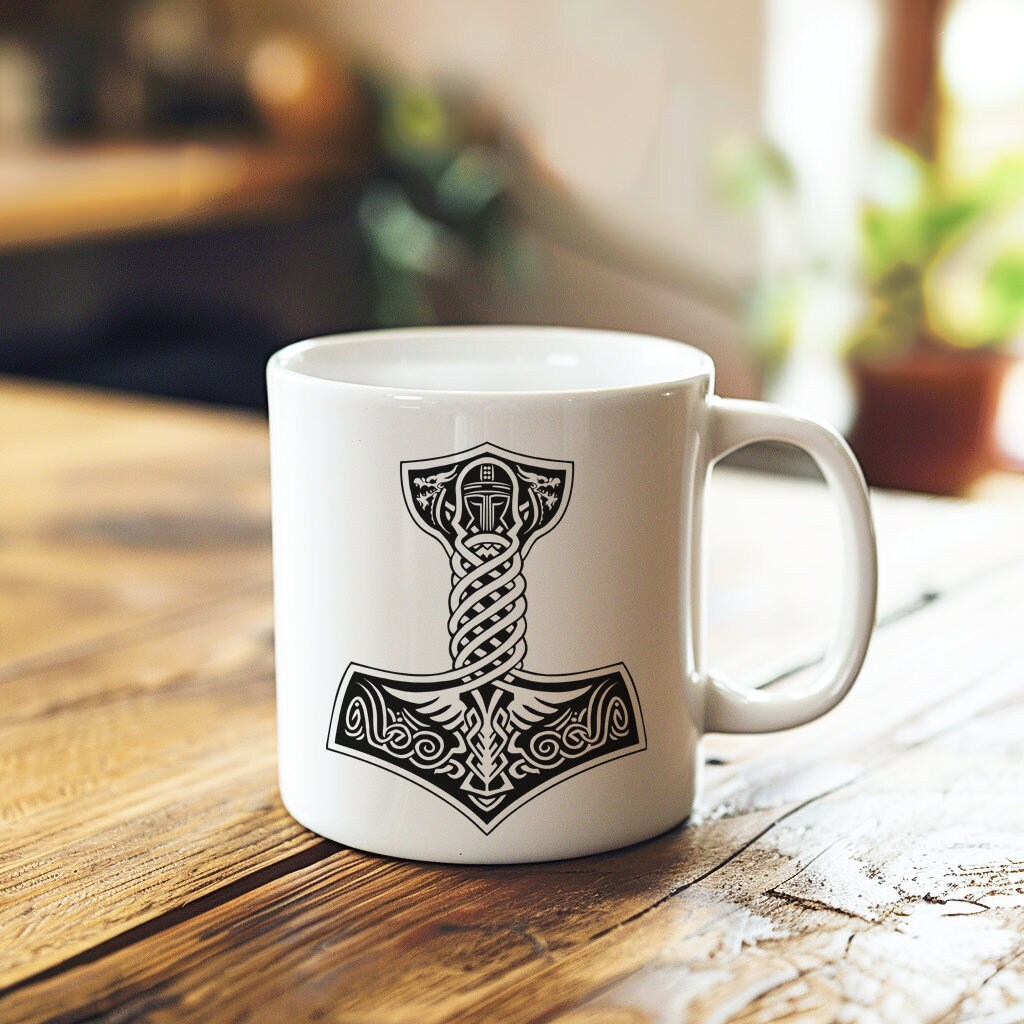 Mjolnir SVG PNG JPG Thor's Hammer Thor T-shirt Design Viking Art Viking ...