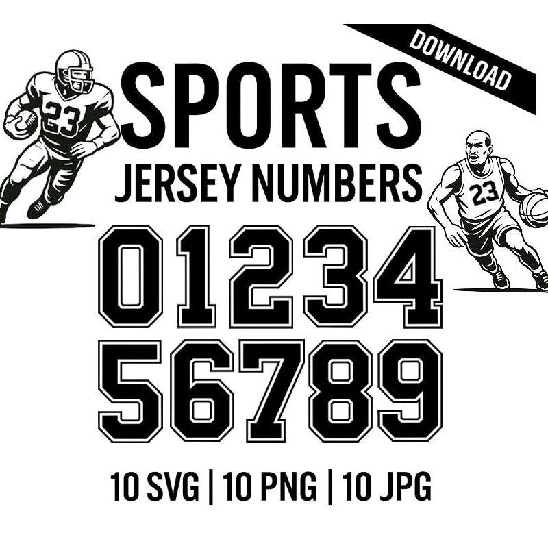 Svg Numbers for a Jersey - Etsy