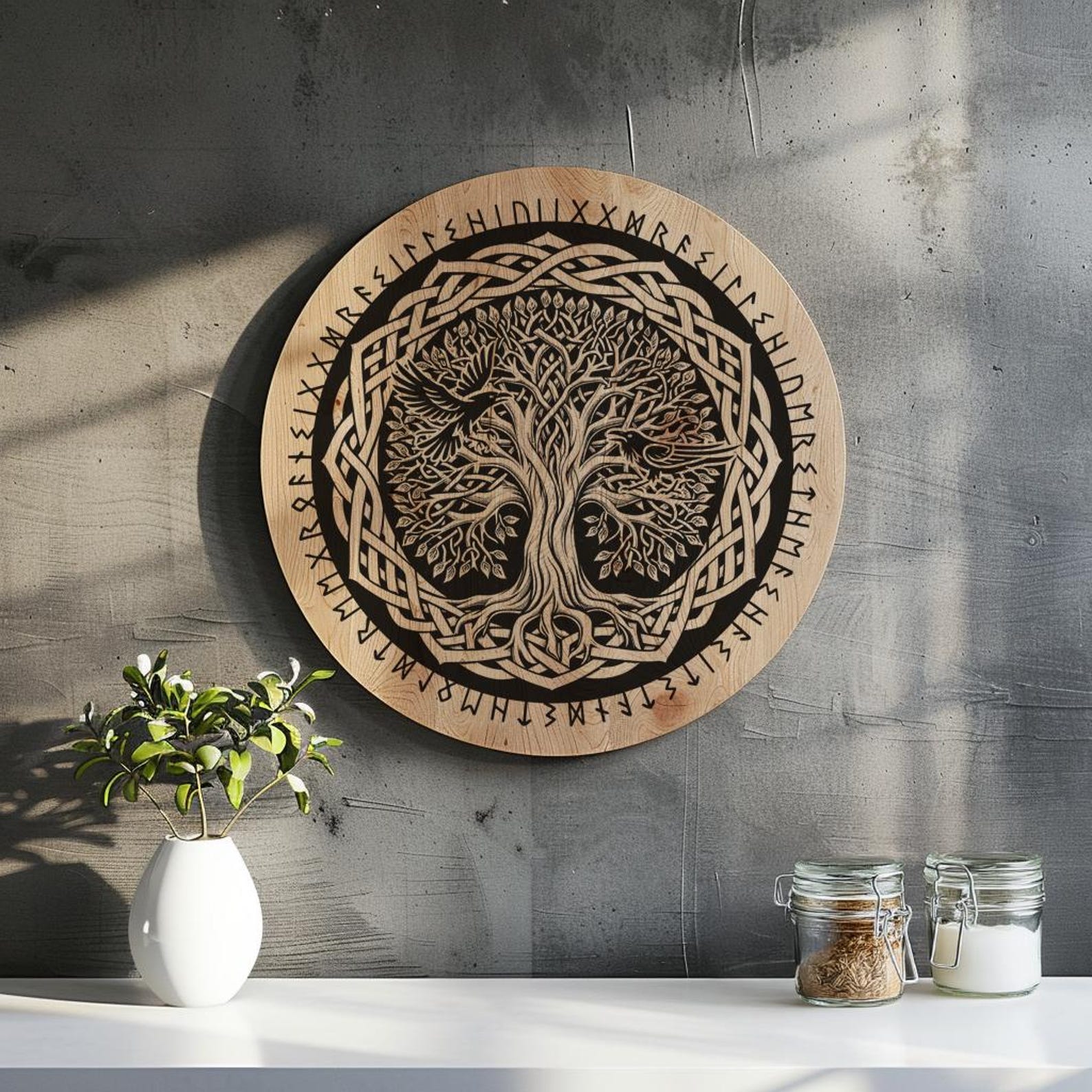Viking Tree | SVG PNG JPG | Yggdrasil | Odin Ravens | Viking Art ...