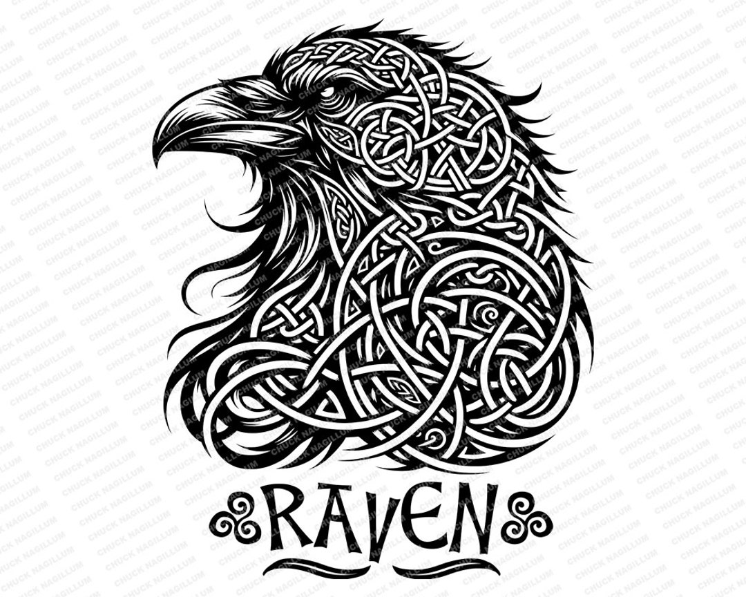 Celtic Raven | SVG JPG PNG | Raven | Celtic T-shirt Design | Instant ...