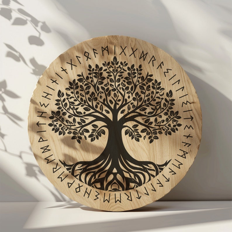 Norse Tree SVG JPG PNG Yggdrasil Sacred Tree Viking Art Sublimation the ...
