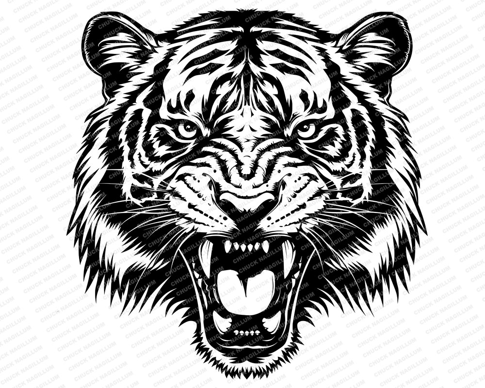 Tiger Svg Jpg Png Eps File Tiger Download Tiger T-shirt Design Tiger ...