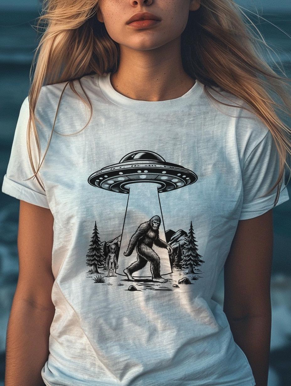 UFO Bigfoot SVG PNG Jpg Bigfoot Alien Bigfoot Download U.F.O. Yeti T ...