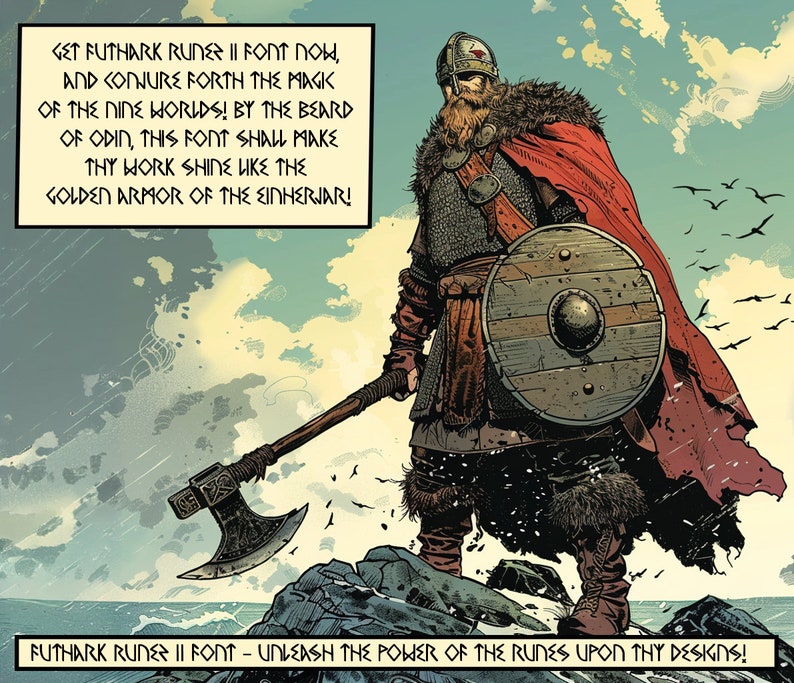 Viking Font | OTF/TTF | Elder Futhark | Nordic Font | Rune Alphabet ...