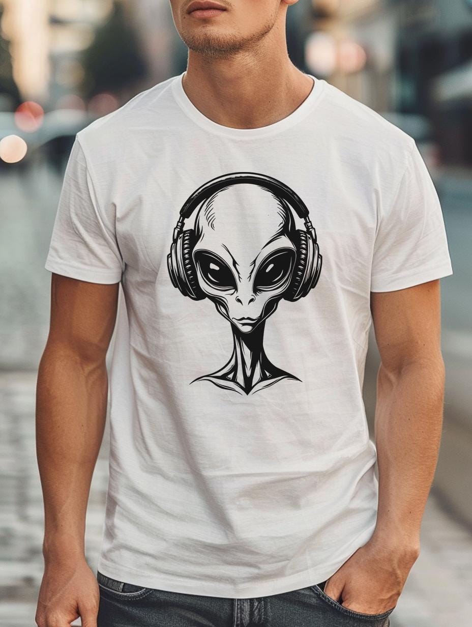 Alien Headphones | SVG PNG JPG | Headphones Alien | Alien | Alien T ...