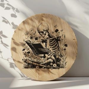 Book Reading Skeleton | SVG PNG JPG | Skeleton Art | Gothic T-shirt ...