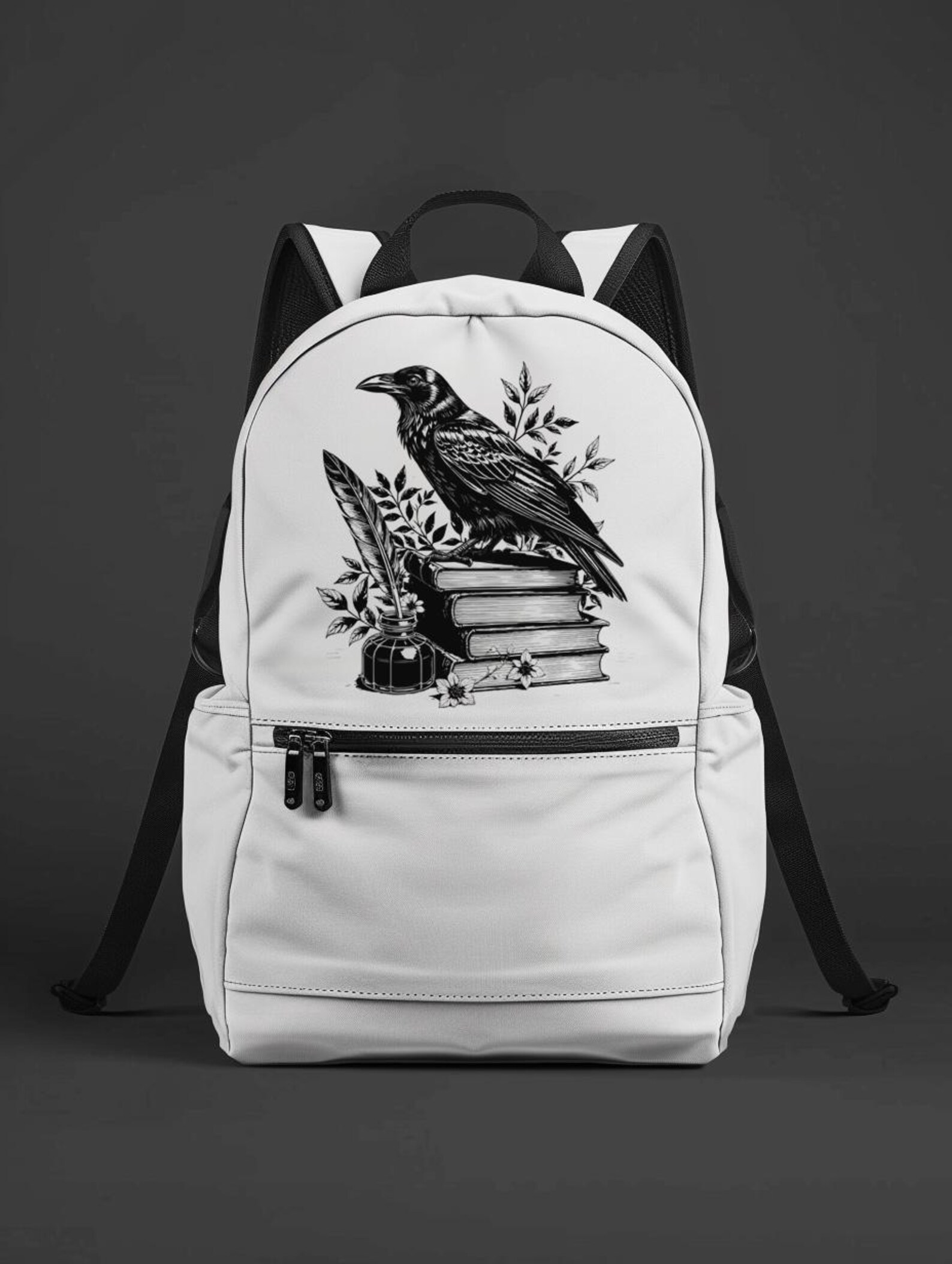 Raven on Books | SVG PNG JPG | Raven | Sublimation Print | Raven Book ...