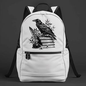 Raven on Books | SVG PNG JPG | Raven | Sublimation Print | Raven Book ...