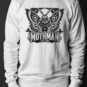 Mothman | SVG PNG JPG | Mothman Est. 1966 | Cryptids | Mothman T-shirt ...