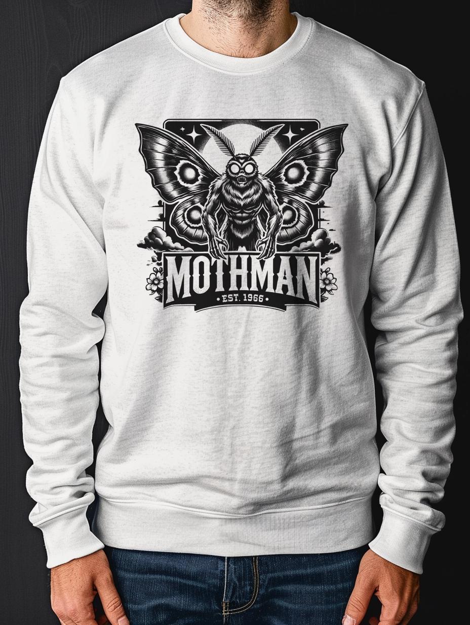 Mothman | SVG PNG JPG | Mothman Est. 1966 | Cryptids | Mothman T-shirt ...