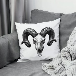 Ram Skull | SVG PNG JPG | Ram Skull Print | T-shirt Design | Ram Skull ...