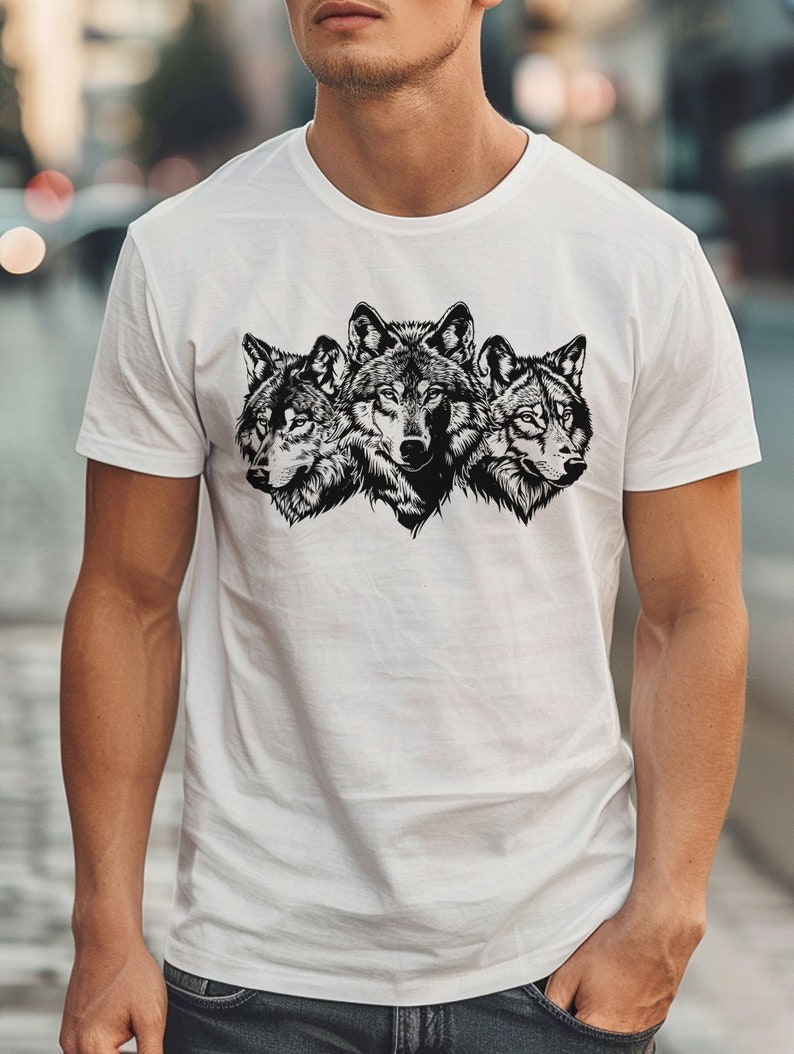 Wolf Pack | SVG JPG PNG | Wolf Pack Download | Wolf Portrait | Wolf Art ...