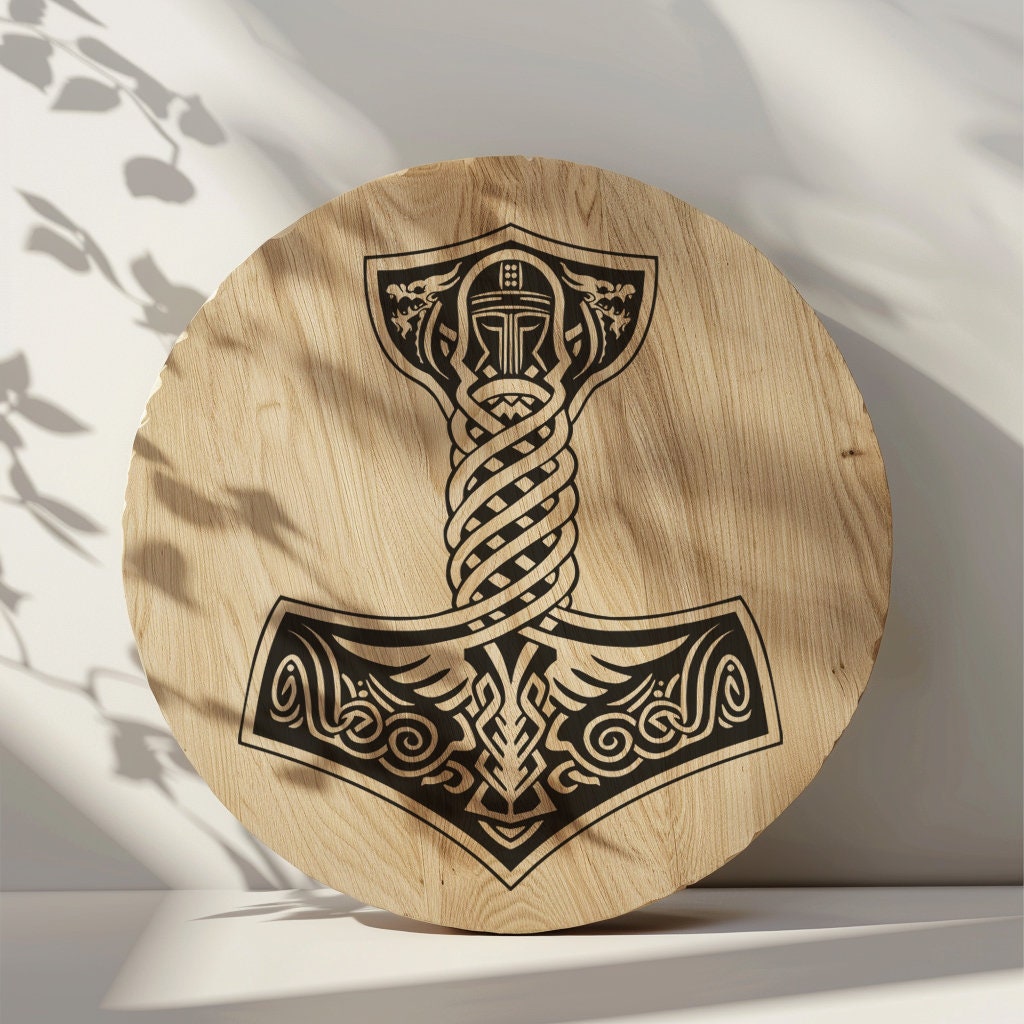 Mjolnir SVG PNG JPG Thor's Hammer Thor T-shirt Design Viking Art Viking ...