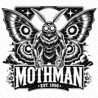 Mothman Vector Illustration, Mothman Svg, Mothman Png, Mothman Art ...