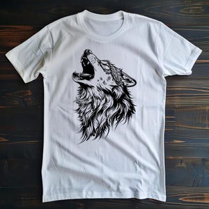 Wolf Howling | SVG PNG JPG | Wolf T-shirt Design | Wolf Print | Wolf ...