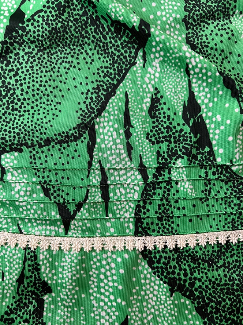 VINTAGE 60s to Early 70s Emerald Green Polyester Dress - Etsy