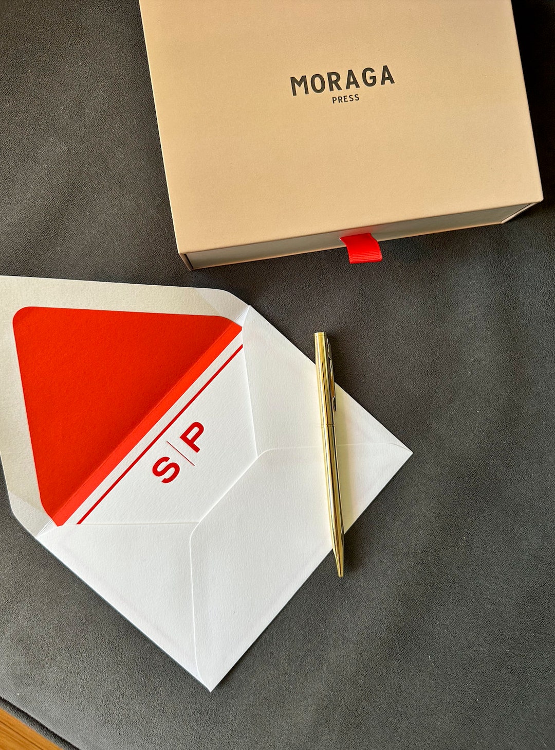 Initials Notecard Set With Border | Customized Stationery Set ...